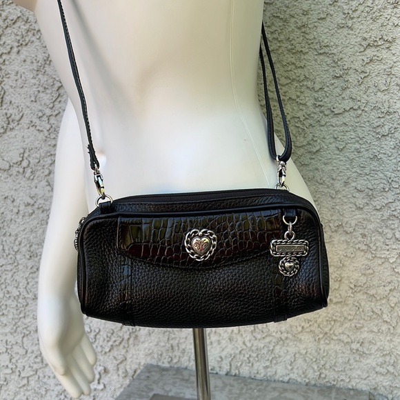 Brighton | Bags | Brighton Pebbled Leather Black Mini Bag Crossbody ...